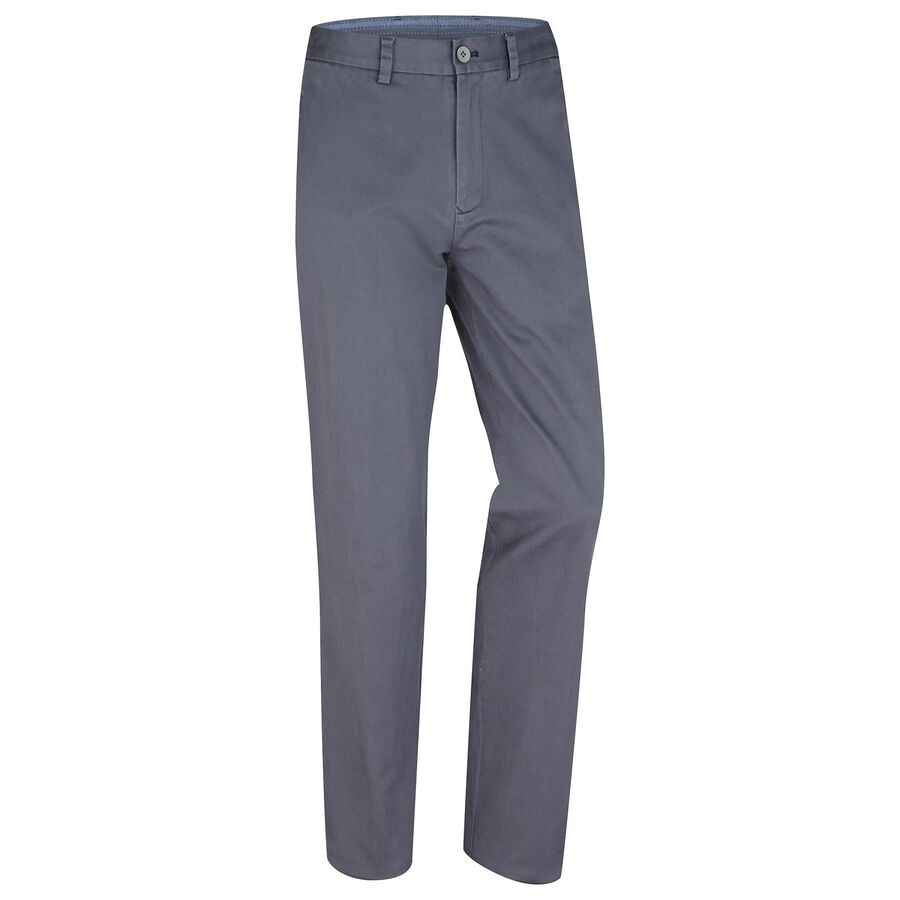 Solid Cotton Stretch Flat Front Twill Pant