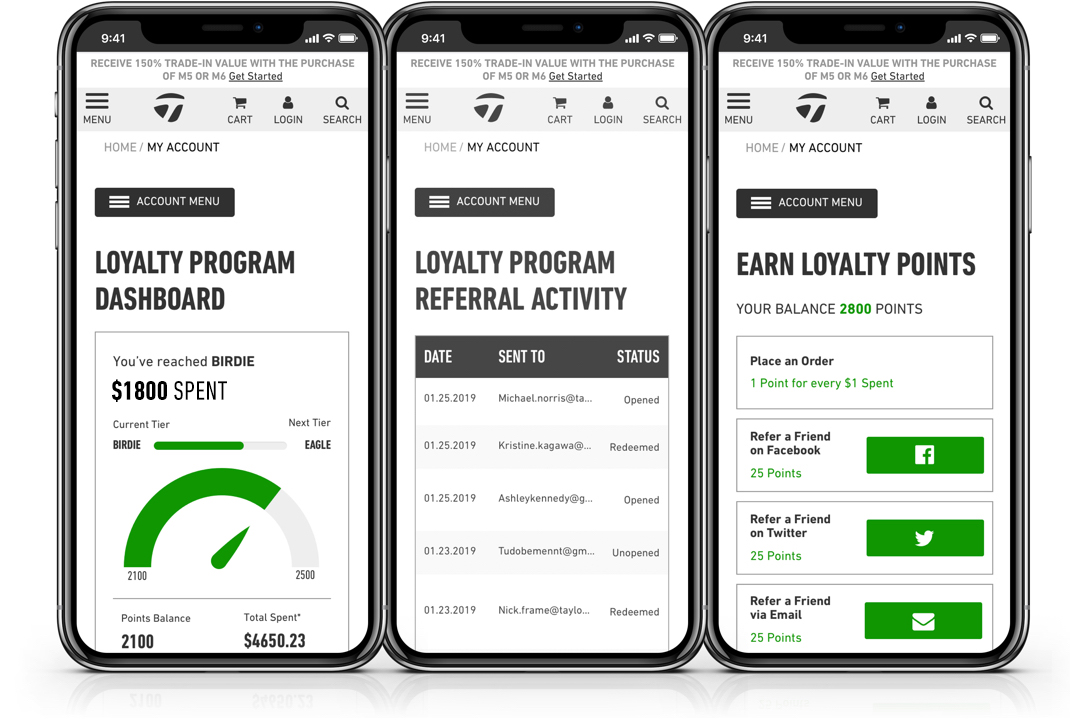 Loyalty Rewards Program | TaylorMade Golf
